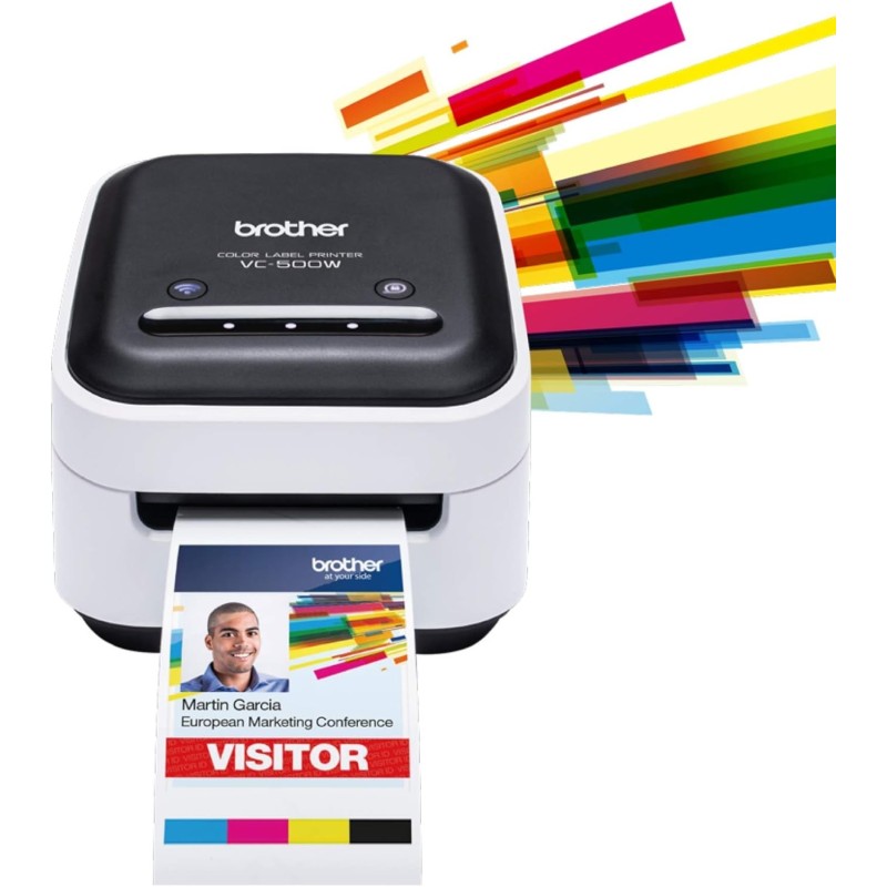 Brother VC-500W - Color Label Printer with WiFi. Allows you to create ...